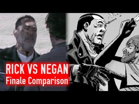 Rick VS Negan Finale Comparison - TV Show VS Comic Book (The Walking ...