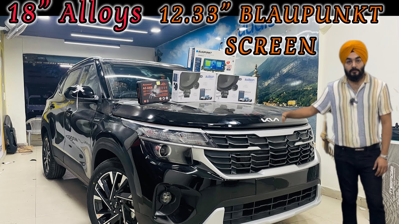 KIA SELTOS MODIFIED WITH 18”N-line alloys seltos modified Blaupunkt ...