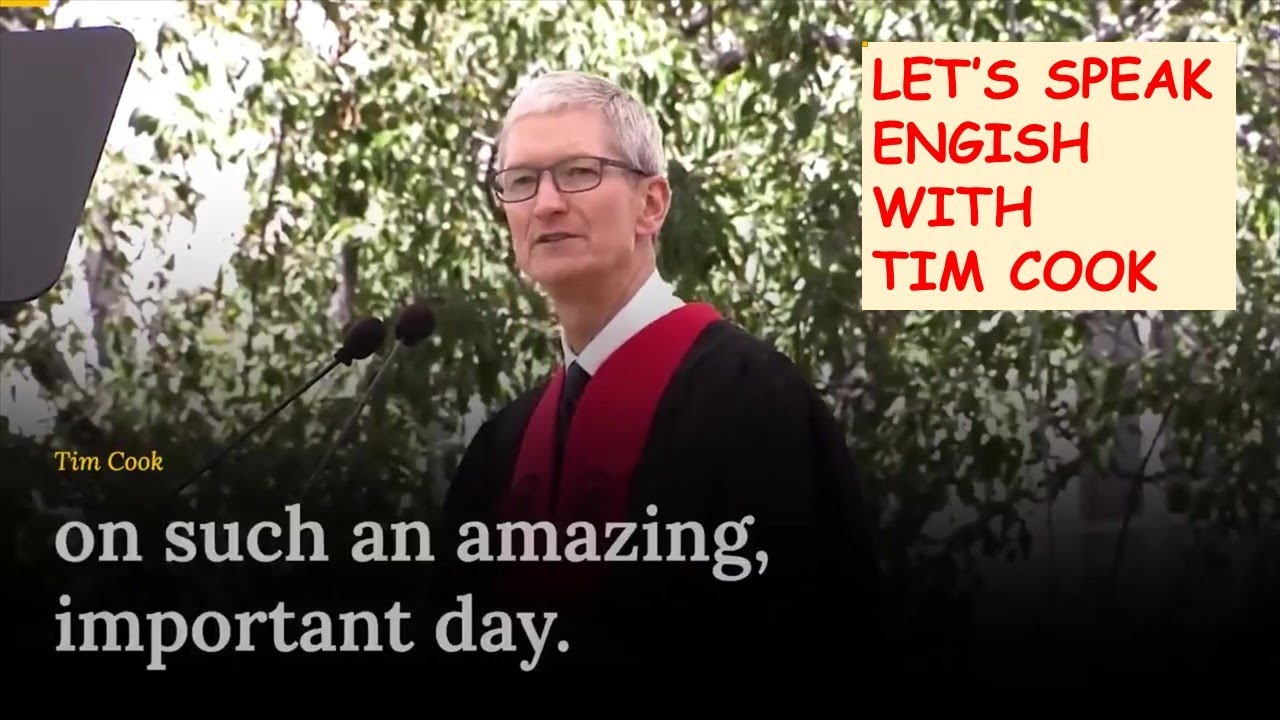 TIM COOK II Let's learn English with Mr. Tim Cook II Let's speak ...