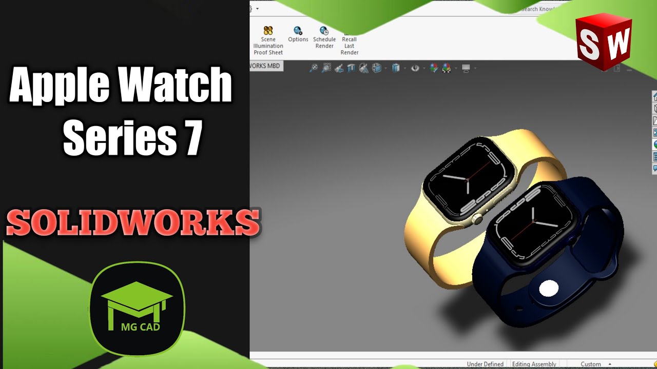 SOLIDWORKS TUTORIAL| apple watch series 7 | 3D Modeling - YouTube