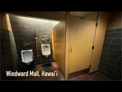 Restroom Tour | American Standard Trimbrook Urinal & Madera Toilet Flush | Windward Mall, Kaneohe HI