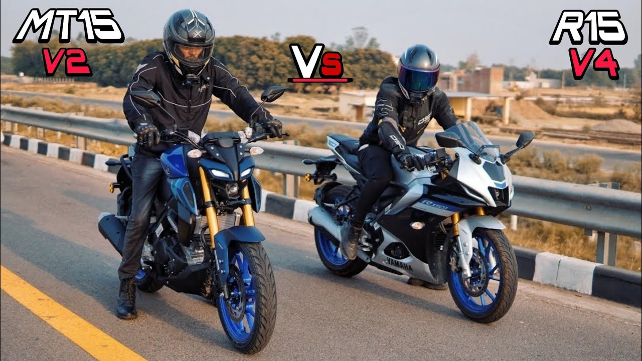 2024 YAMAHA MT15 vs R15V4 ! Same Engine Top End Race | - YouTube