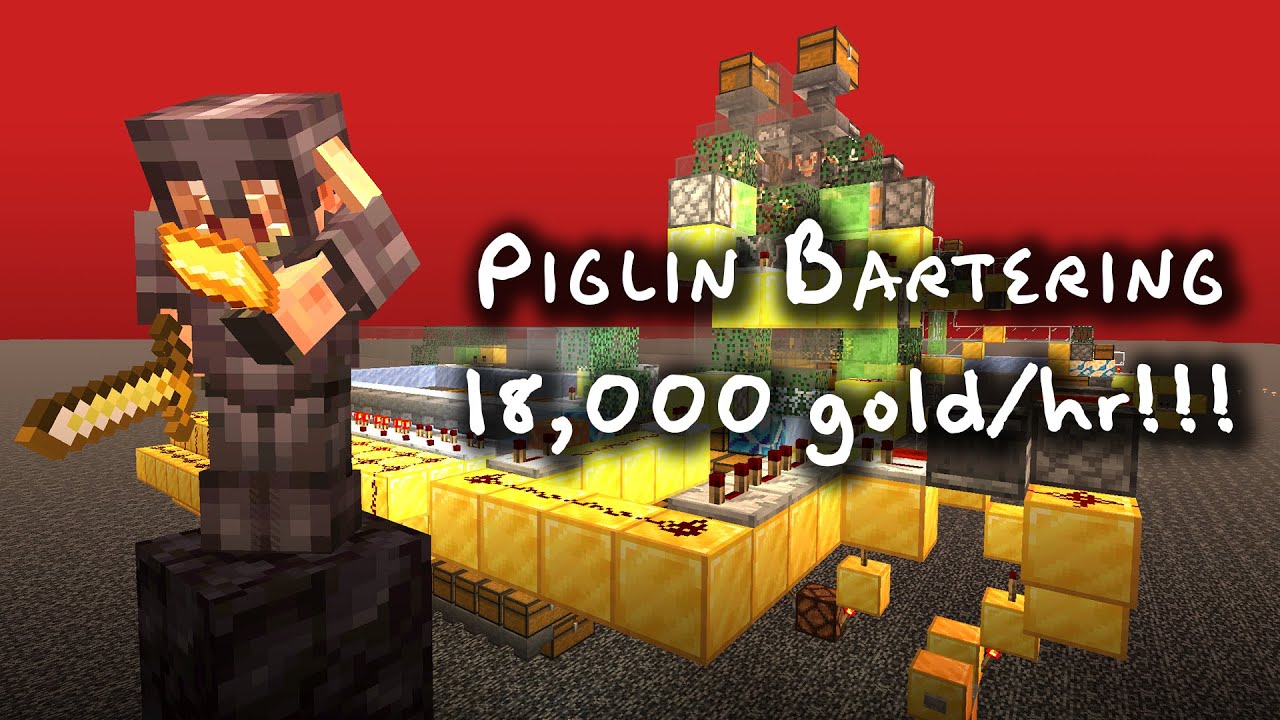 Auto Piglin Bartering/Trading Farm (18,000 Gold/Hour!) | Symmeteria ...