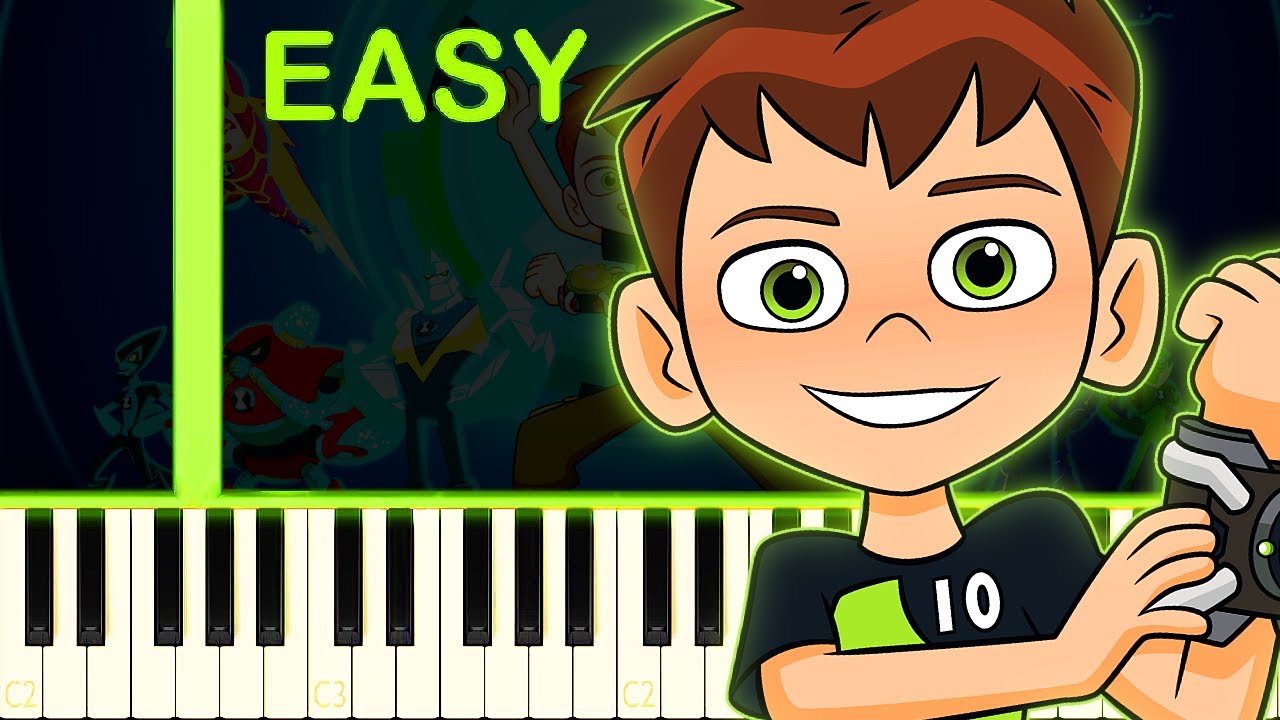 BEN 10 REBOOT THEME - EASY Piano Tutorial - YouTube