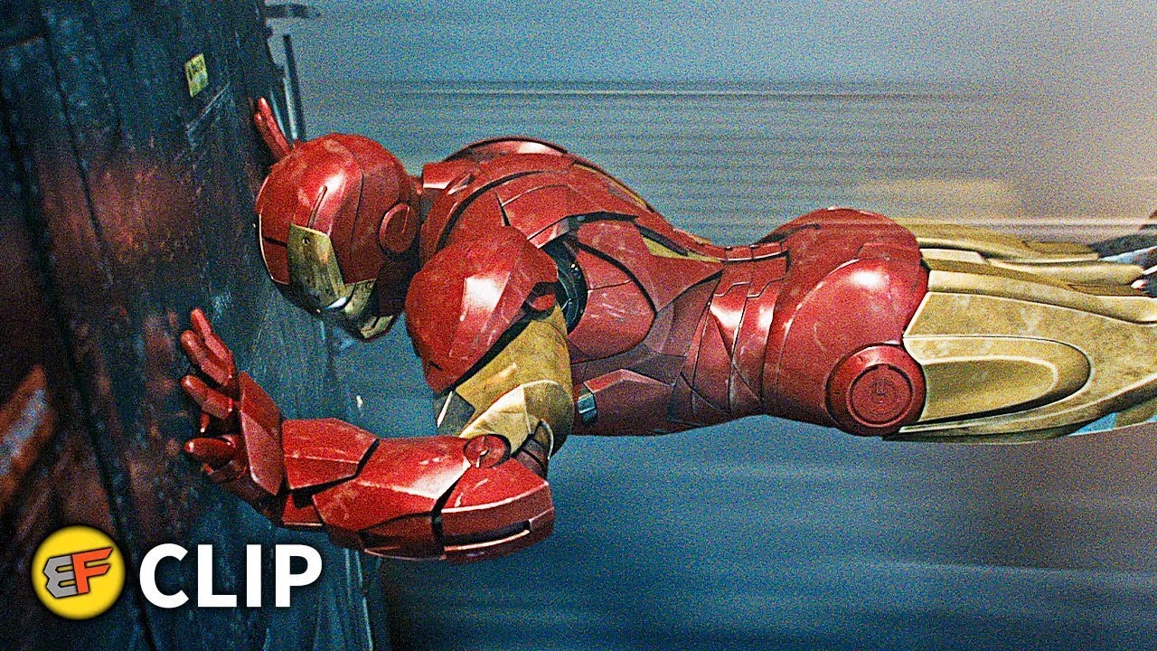 Captain America & Iron Man Repairing Engine Scene - YouTube
