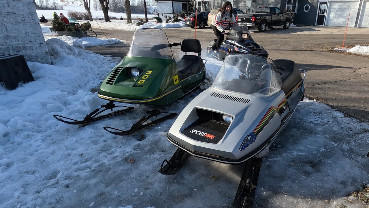 Vintage John Deere Snowmobiles Sportfire & 300 - YouTube