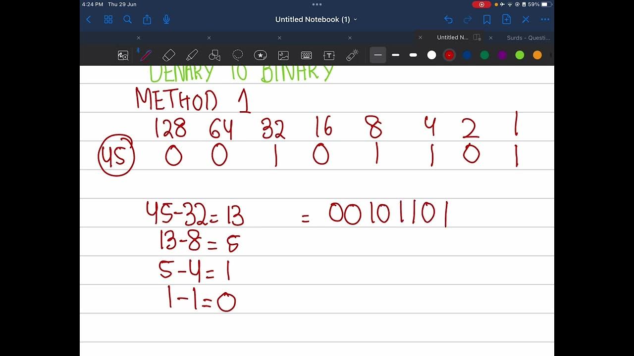 How to convert binary numbers to denary and vice-versa? | #computerscience | #YTClassroom - YouTube