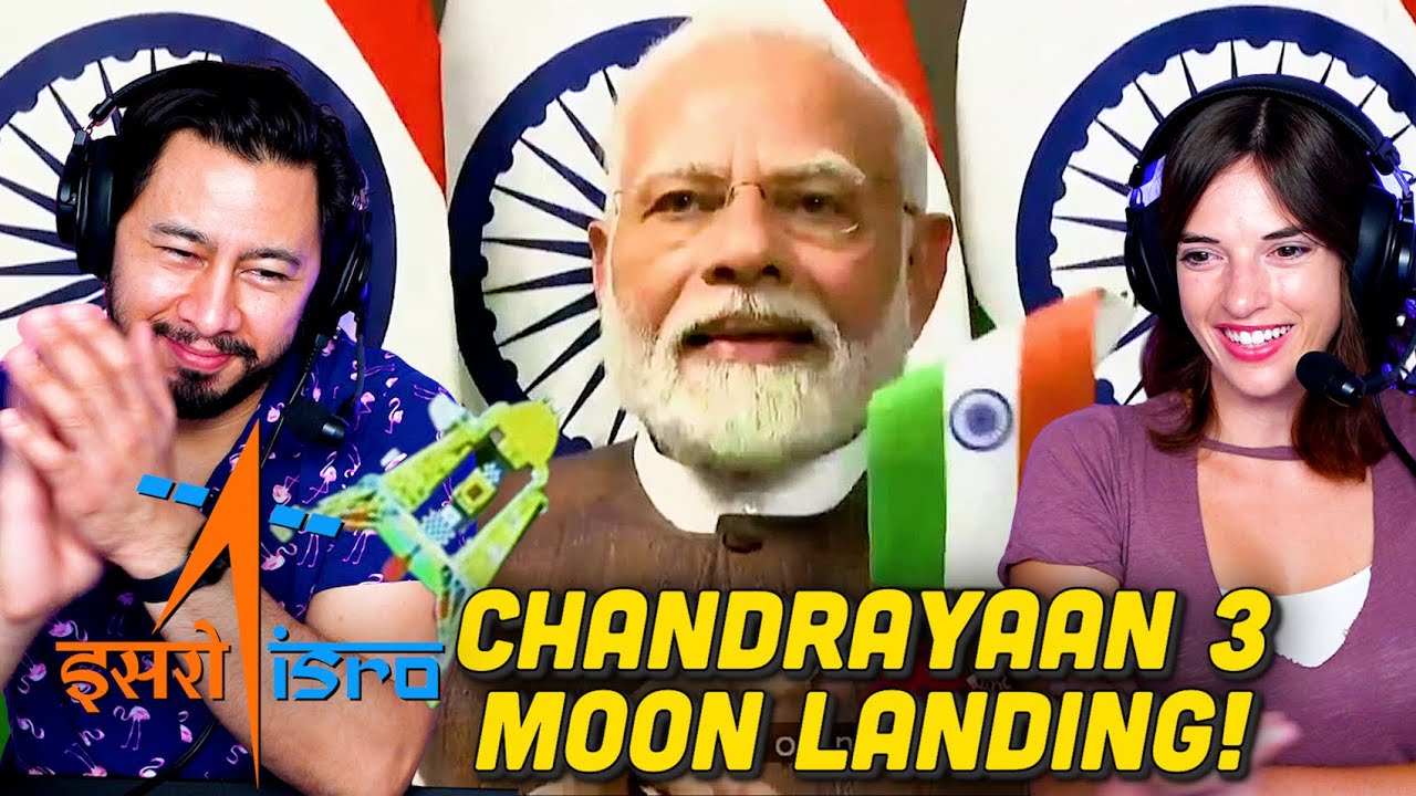 INDIA'S CHANDRAYAAN 3 LANDS ON THE MOON Reaction! - YouTube