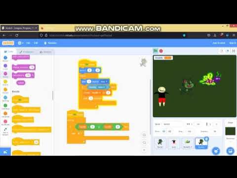 How to make an enemy and poison damage in Scratch! - YouTube
