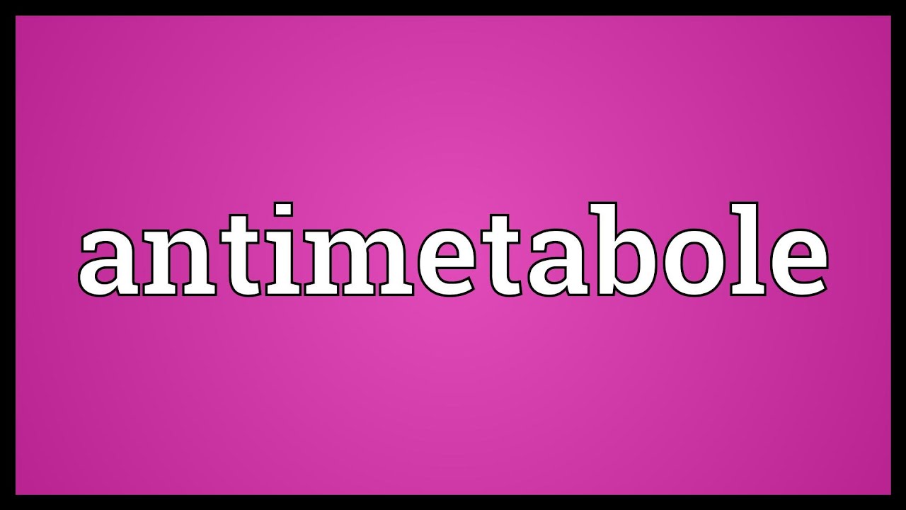 Antimetabole Meaning - YouTube