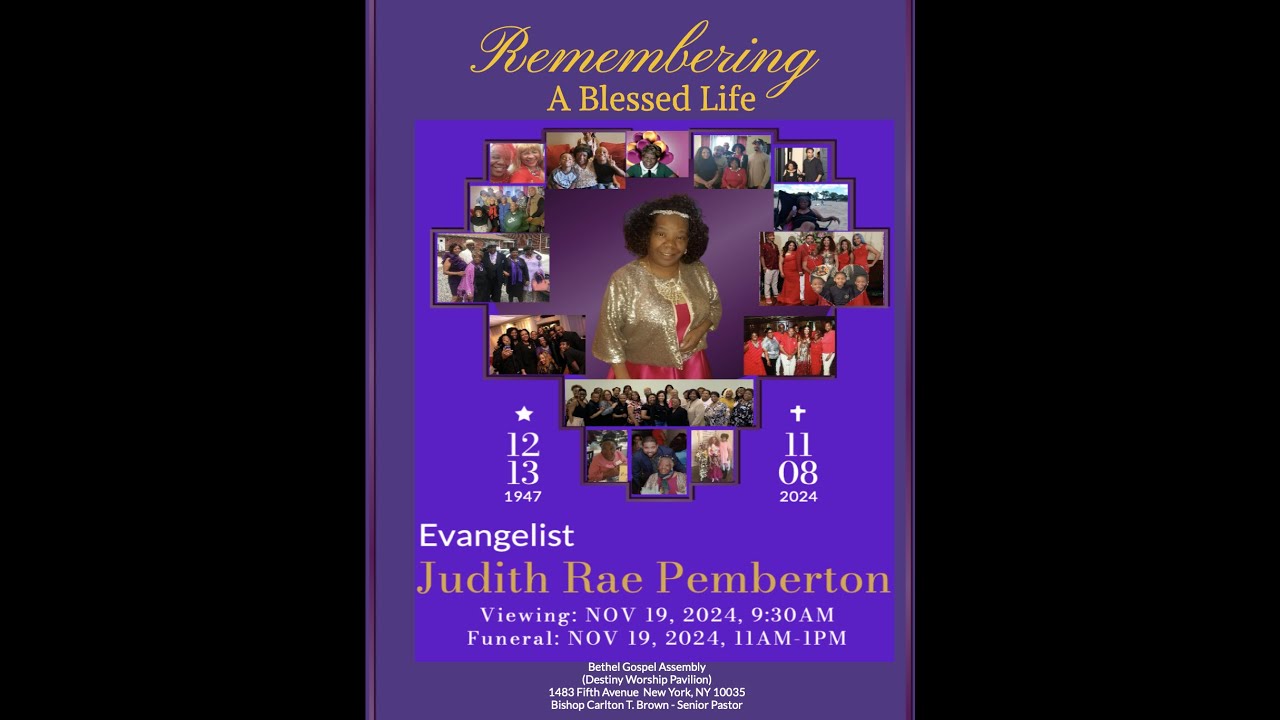 Evangelist Judy Pemberton Tribute Video - YouTube