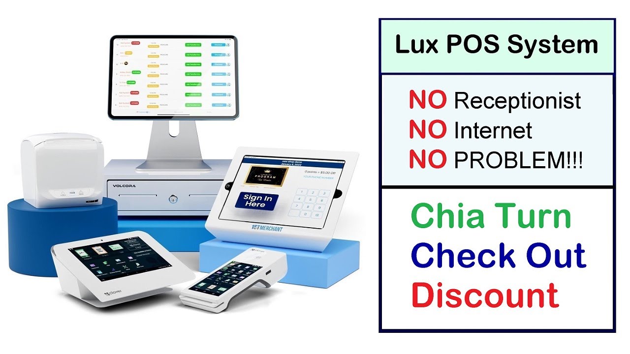 Lux POS System - Chia turn, check out & give discount - YouTube