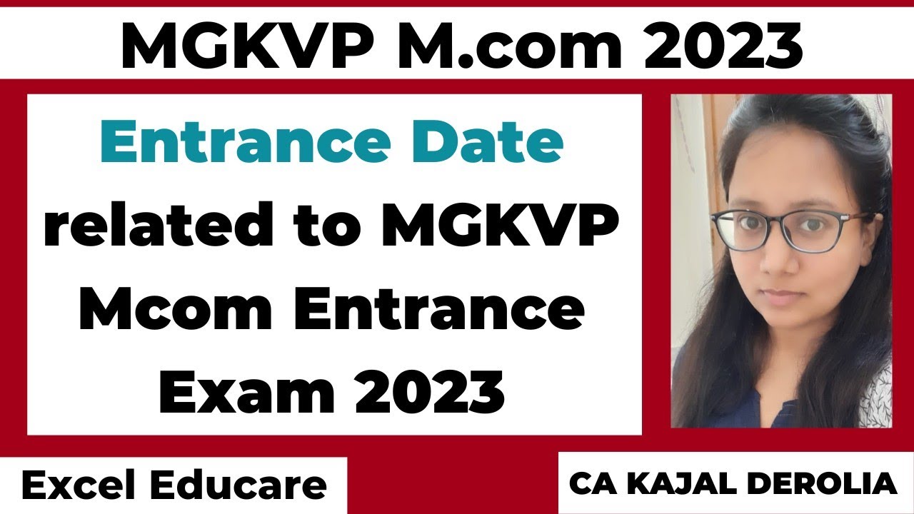 MGKVP M.com Entrance 2023 | M.com Admission 2023 | MGKVP PG Entrance ...