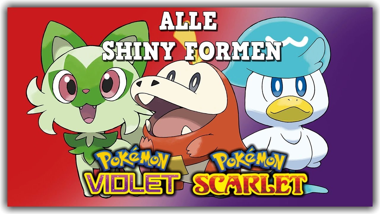 Alle SHINY FORMEN in Pokemon Karmesin & Purpur - YouTube