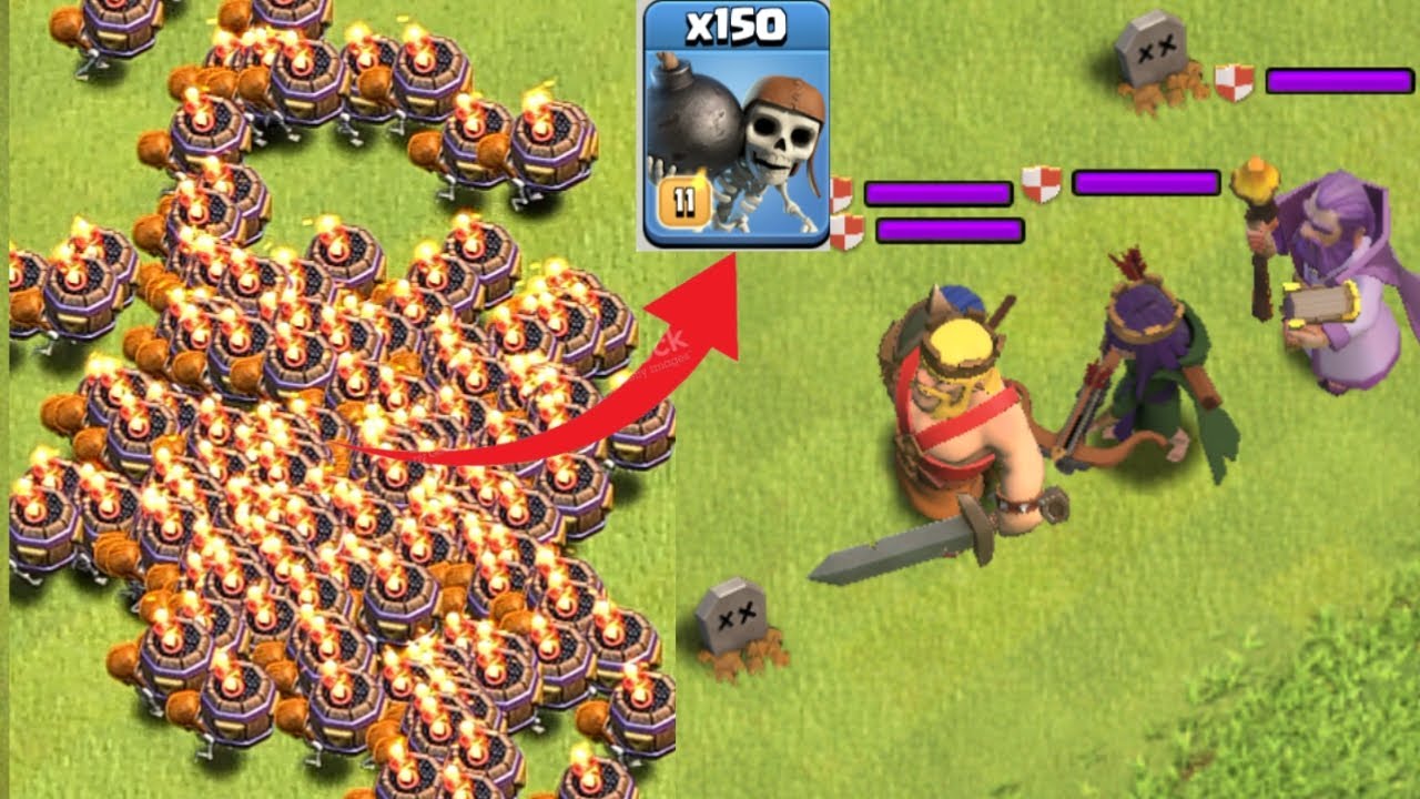 150X BOMBER VS ALL MAX HEROS // COC - YouTube