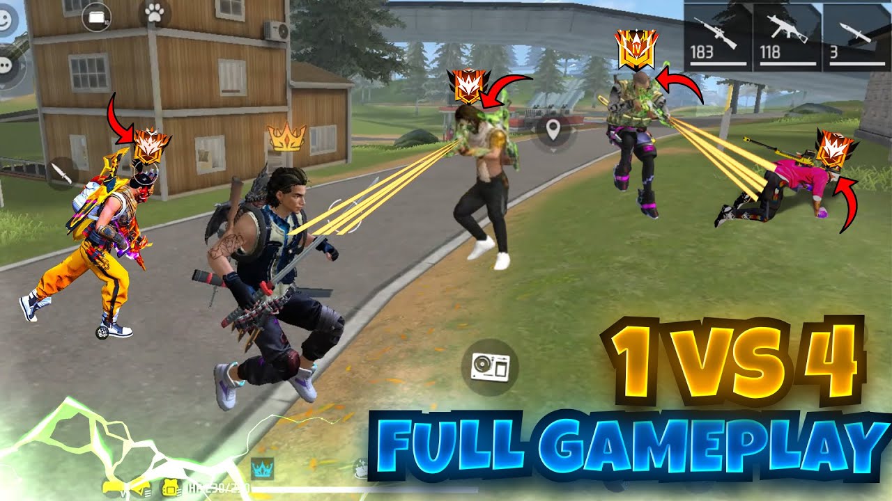 Insane Free Fire 1v4 Clutch! Going Viral in the Gaming World 🔥 # ...