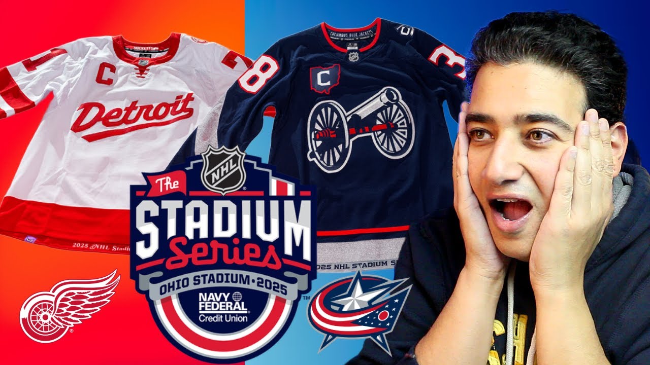 2025 NHL Stadium Series Jerseys (Detroit Red Wings vs Columbus Blue ...
