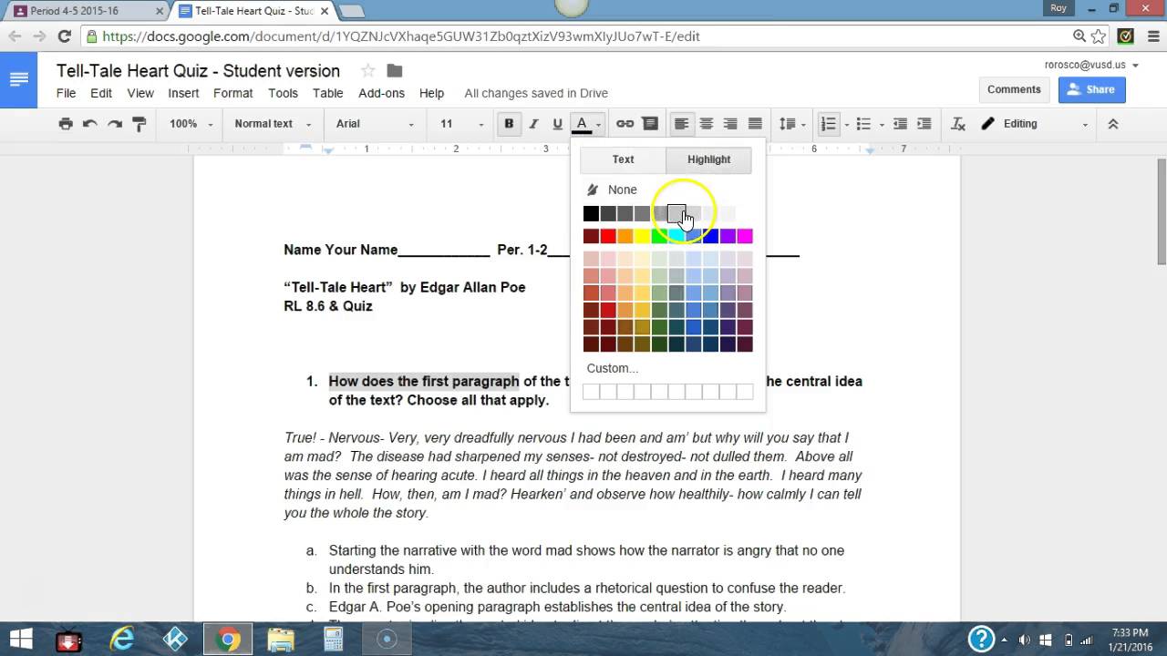 Highlighting In Google Docs YouTube Highlighting In Google Docs YouTube