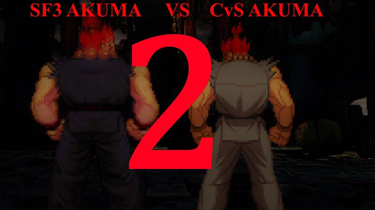 MUGEN 2019 - SF3 AKUMA VS CvS AKUMA 2 (VERY INTENSE FIGHT) 1080p - YouTube