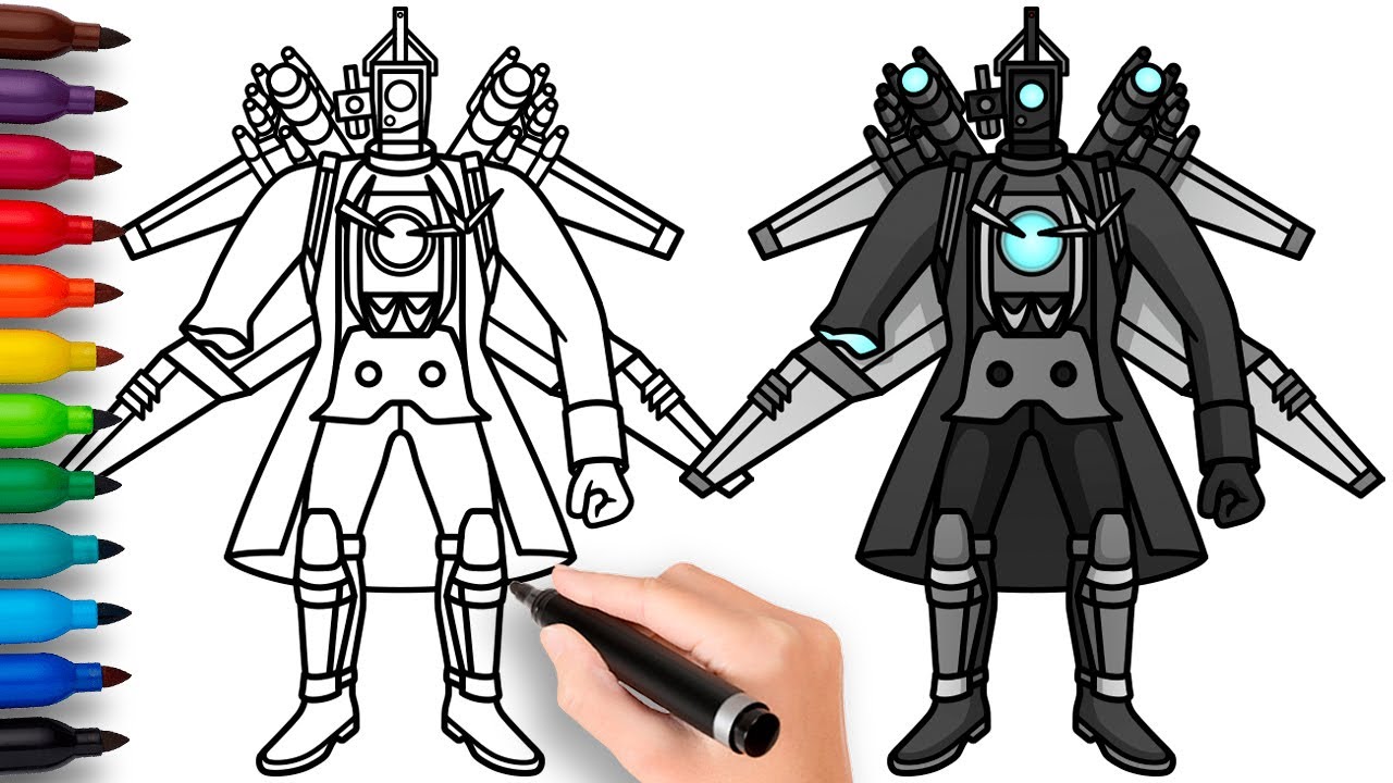 HOW TO DRAW NEW INJURED TITAN CAMERAMAN (Upgraded) | Skibidi Toilet 69 ...