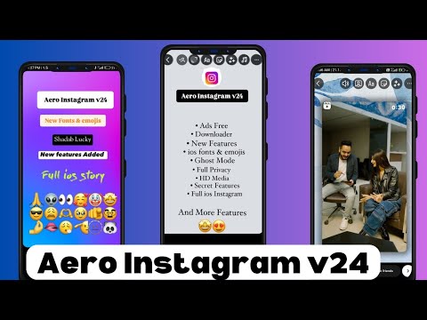 Aero Instagram v24 Tutorial | ios emojis On Android Instagram Story+Round Edge Story | ios story |