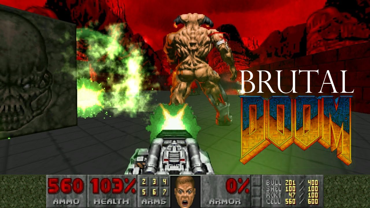 Ultimate Doom (Brutal Doom mod)#21 E3M9 Warrens - 100% on Black Metal ...