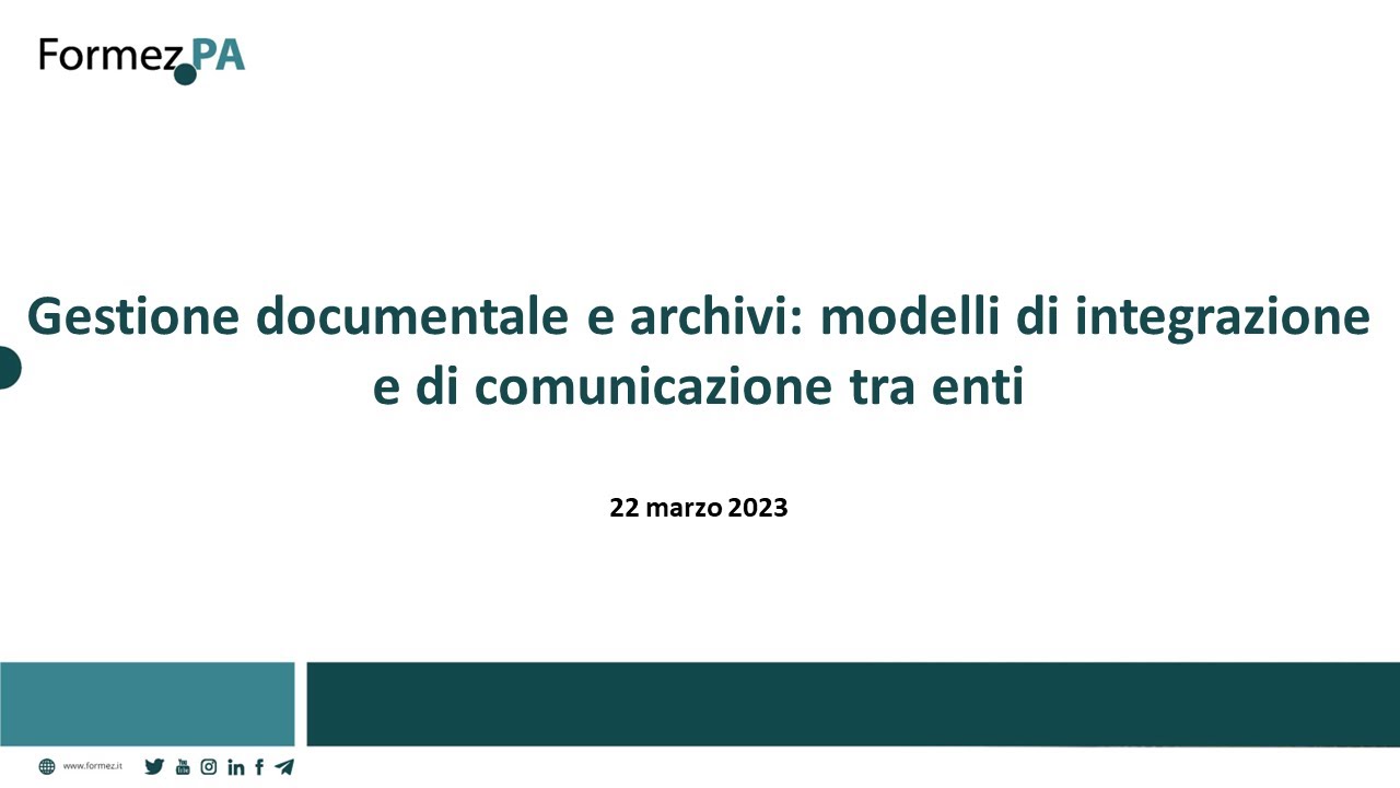Gestione documentale e archivi modelli di integrazione e di ...