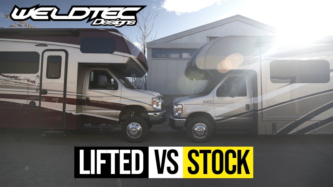 Common Problems Solved Stock Ford Class C RV Vs Upgraded Suspension ...
