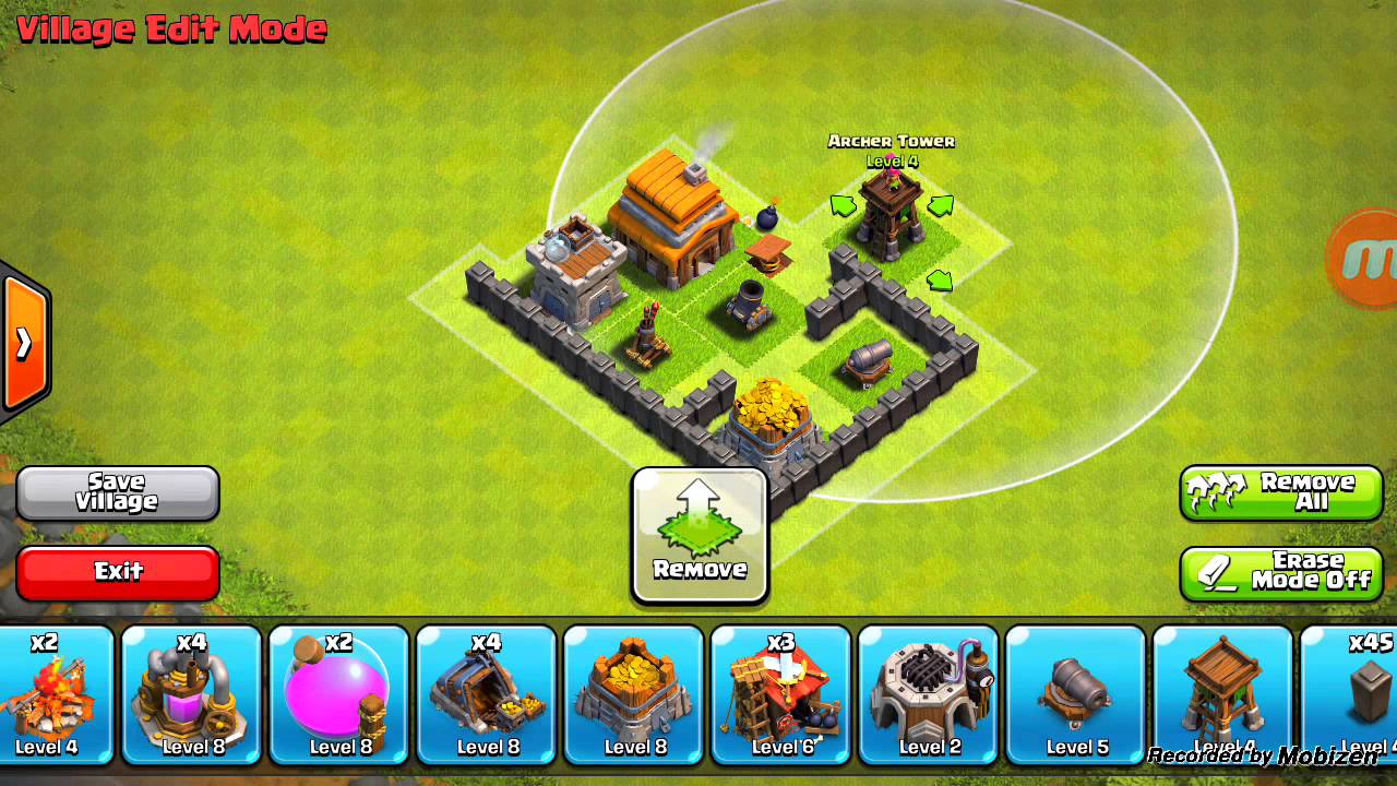 CoC Town Hall 4 | Farming & Trophy Base | MAX OUT !!! - YouTube