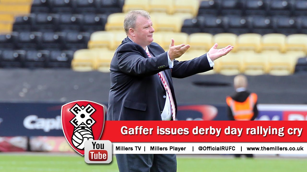 Steve Evans' derby day rallying cry - YouTube
