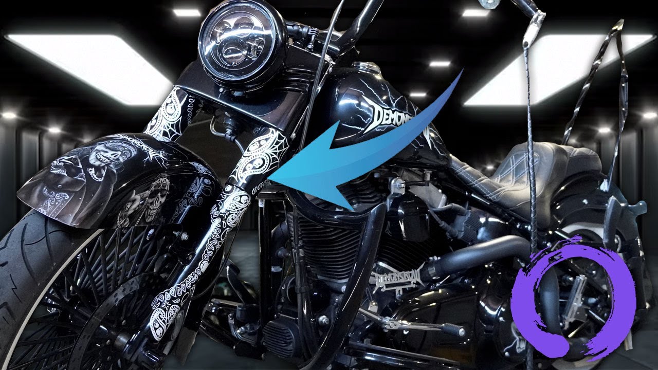 Sose The Ghost Puts Gun Pegs & Bandana Forks On his Softail Slim - YouTube