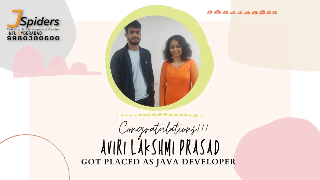 CONGRATULATIONS A . LAKSHMI PRASAD PLACED AS JAVA DEVELOPER - YouTube