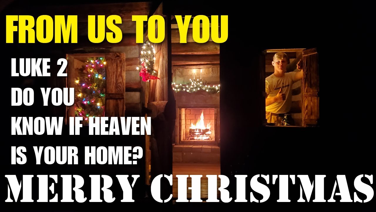 Christmas in an off-grid tiny cabin - YouTube