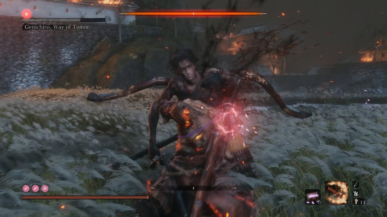 Sekiro: Shadows Die Twice - Boss Fight: Genichiro, Way of Tomoe (No Hit ...