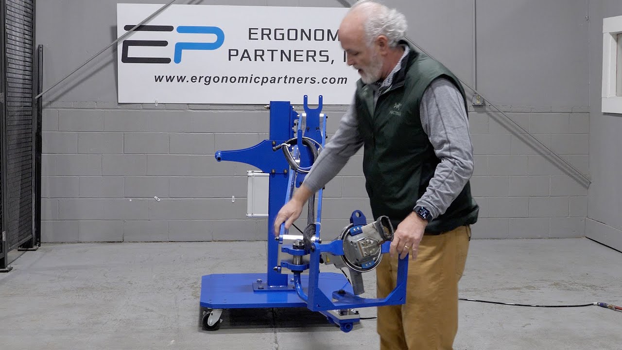 Portable Pneumatic Floating Arm for Brazing Gun - YouTube