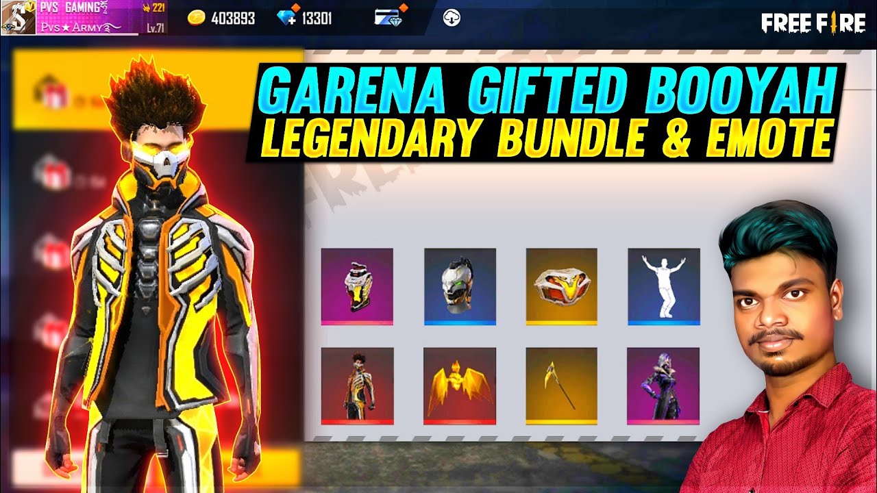 Garena Gifted Booyah Alpha Flameborn Legendary Bundle & Emote Tips ...