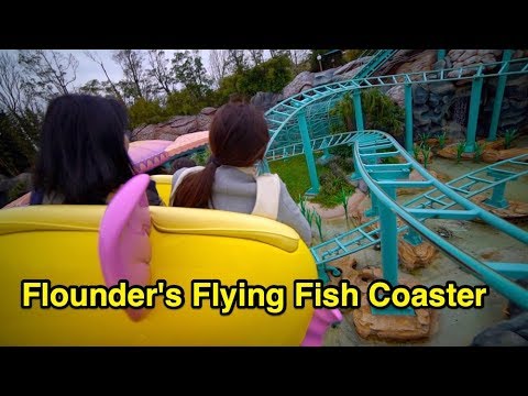 Flounder's Flying Fish Coaster in Mermaid Lagoon DisneySea - Tokyo ...