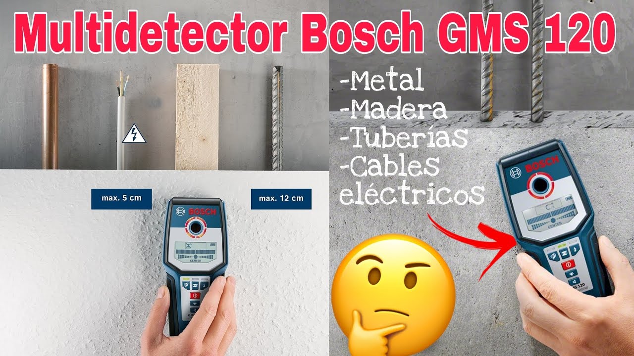 MULTIDETECTOR BOSCH GMS 120: MADERA, METAL MAGNÉTICO Y NO MAGNÉTICO ...