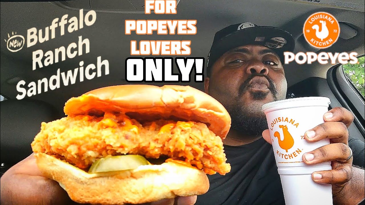 Popeyes BUFFALO Ranch CHICKEN Sandwich!🔥🐔 - YouTube