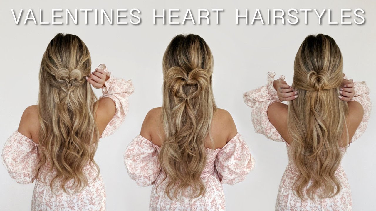 3 Heart Hairstyles For Valentines Day! | OKEVAAA - YouTube