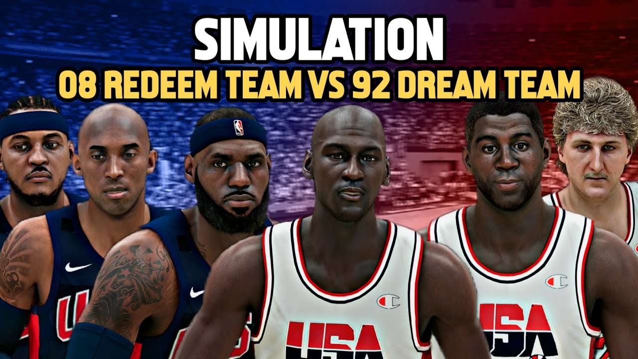 08 Redeem Team vs 92 Dream Team Simulation | NBA 2K22 Xbox Series X ...
