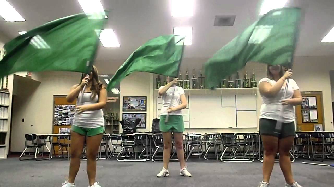 mandarin high color guard warm up routine - YouTube