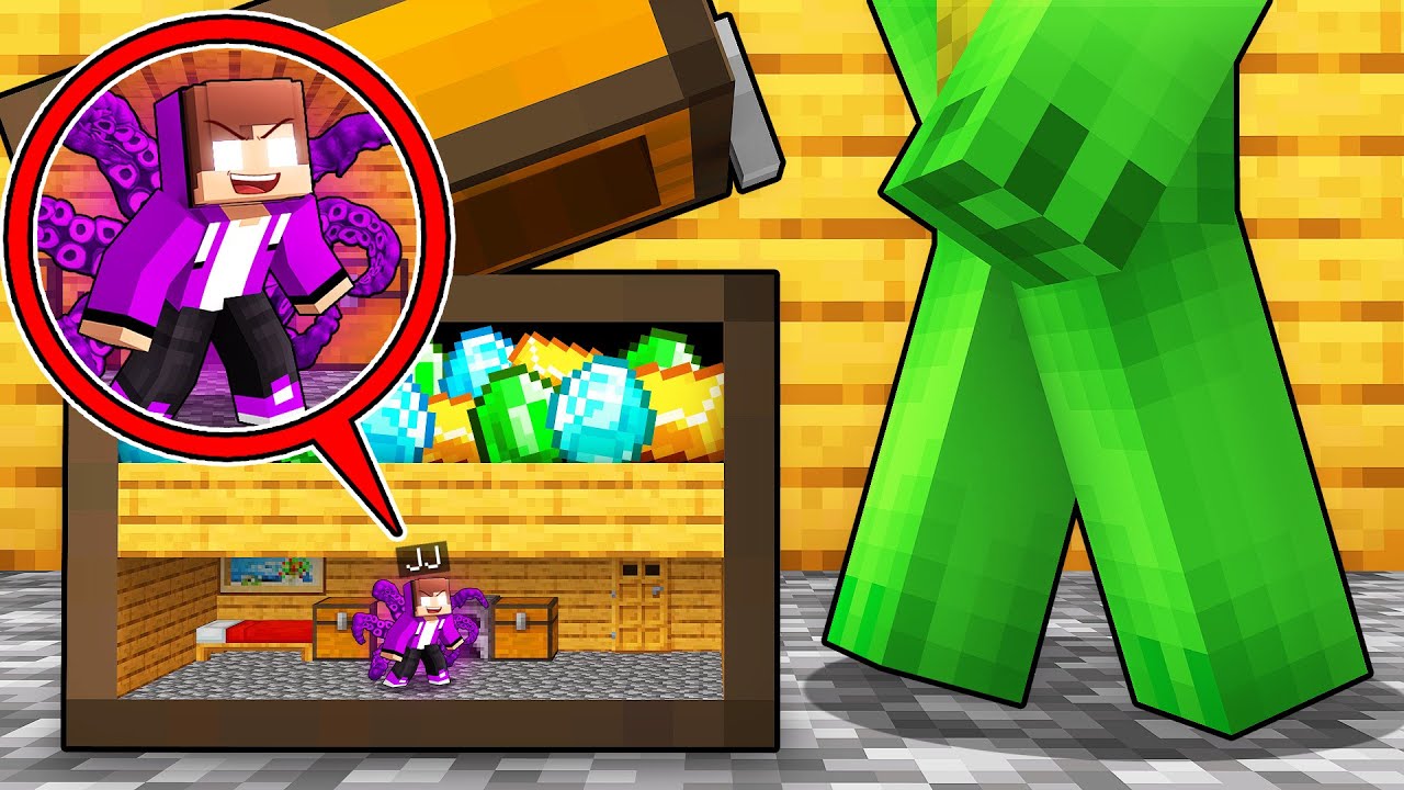 DARK JJ Use TINY MOD To Rob Mikey In Minecraft! (Maizen) - YouTube