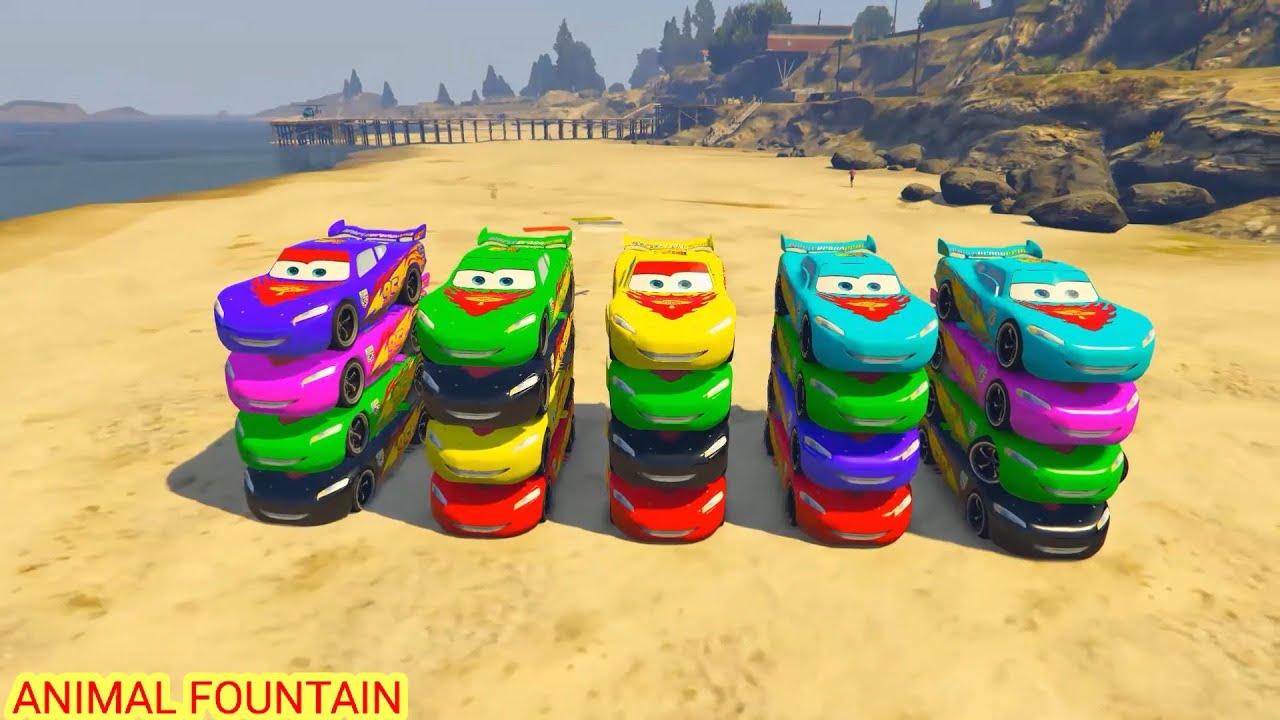 Learn Number With cartoon car Color Cars For Kids - YouTube