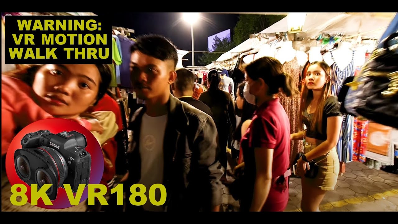 PHNOM PENH NIGHT MARKET fake counterfeit and amazing food 8K 4K VR180 ...