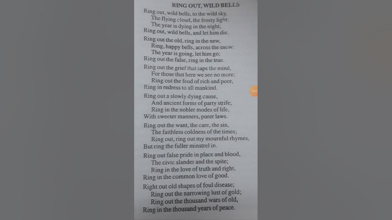 Ring Out Wild Bells by Lord Alfred Tennyson: Read by Mandeep Singh ...