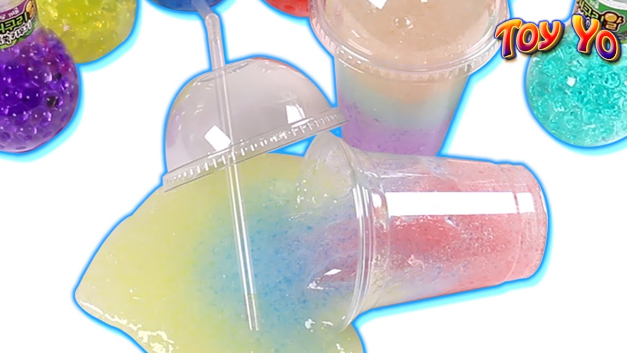 DIY How to make Colorful SLIME ORBEEZE CRYSTAL Squash Shake Cocktail ...
