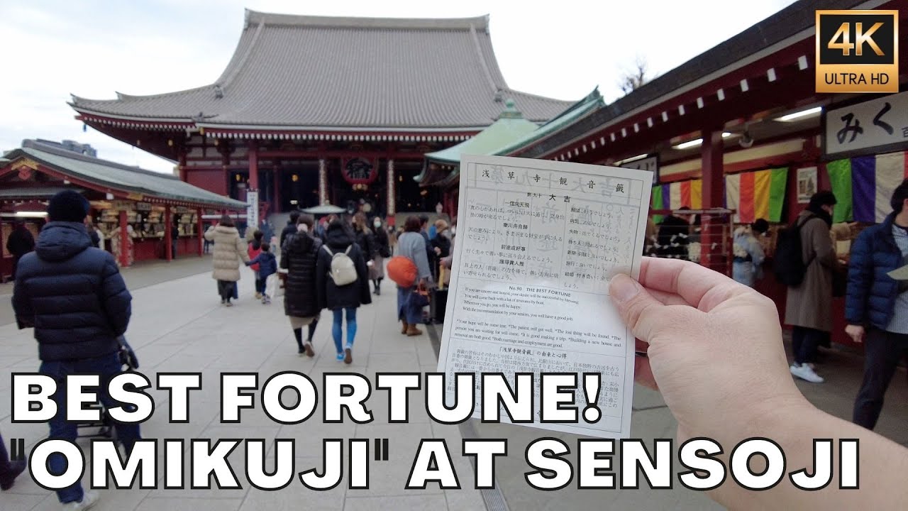[4K60]Walking Tokyo | Draw the Best Fortune in "Omikuji" at Sensoji ...