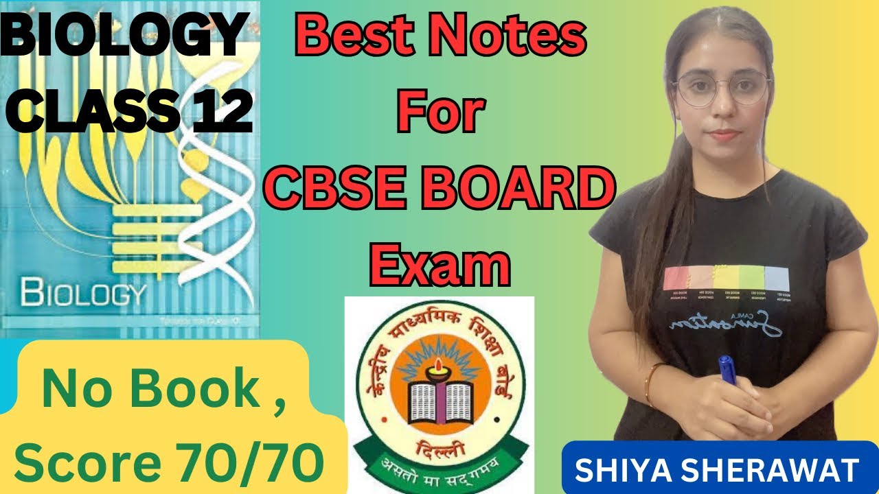 Class 12 Biology Notes For Board Exam | Best Notes | Score 70/70 In ...