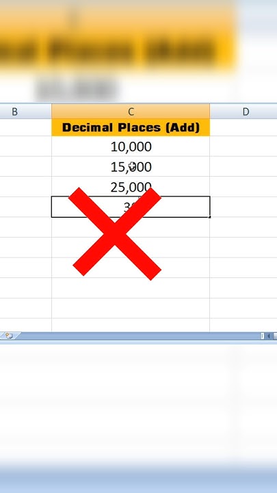 Decimal Places Add on | Formatting Use | #Excel #Excel Tricks | @Computerinsambalpuri - YouTube